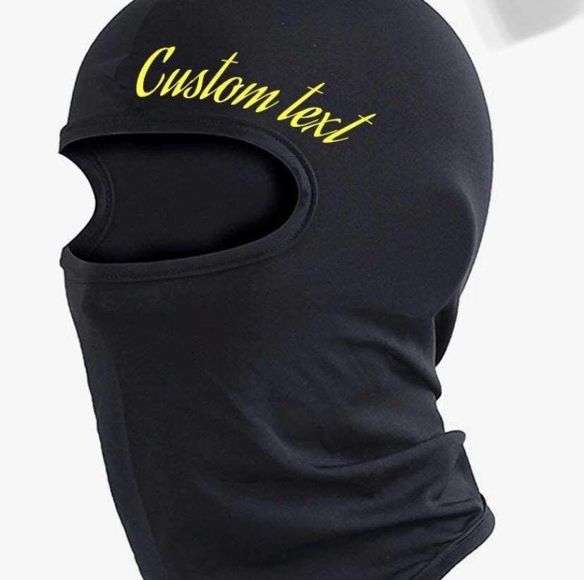 Custom Text Ski Mask Balaclava, Customizable Text Shiesty Full Face ...