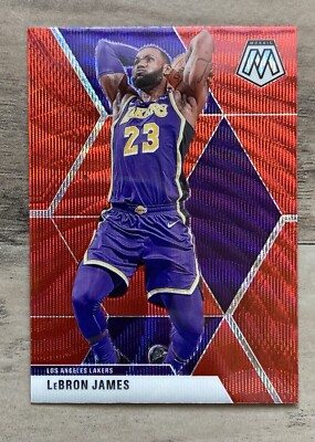 2019-2020 Panini Mosaic #8 LeBron James Red Wave Lakers | eBay