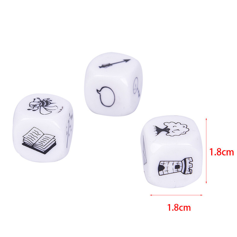 9pcs Story Dice Puzzle Board Game Telling Story Children Funny English ...