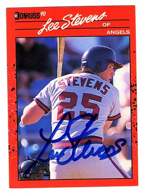 Lee Stevens Autograph On A 1990 Donruss - California Angels | eBay