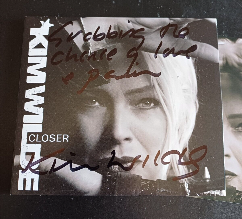 KIM WILDE CLOSER SIGNED CD &HER PERSONALLY HANDWRITTEN SONG LYRICS #1 ...