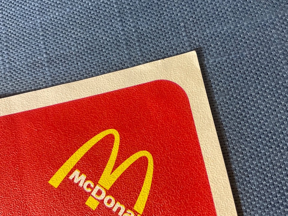 Vintage German McDonald's Cheeseburger smile restaurant tray liner ...