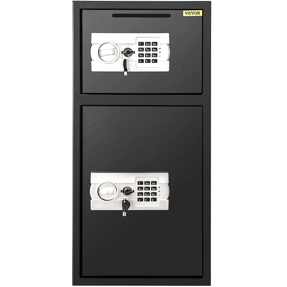 Steel Safe Box 2.6cu ft Digital Lock Double Door Strong Security Black ...