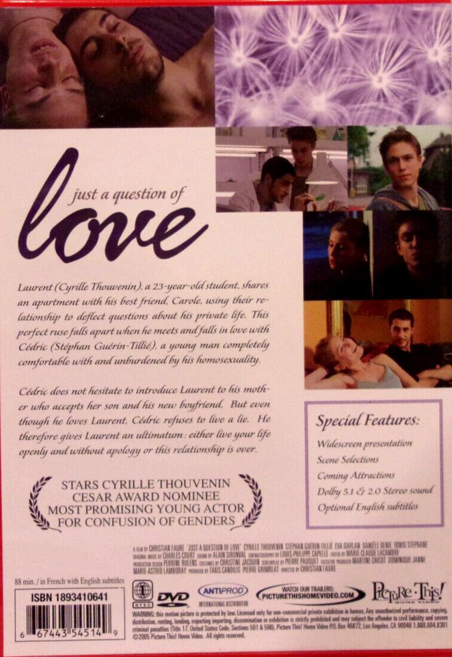 Just a Question of Love (DVD) | eBay