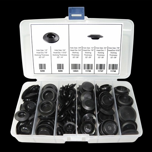 141 Piece Auto Body Black Plastic Plug Button Flush Sheet Metal Plug ...