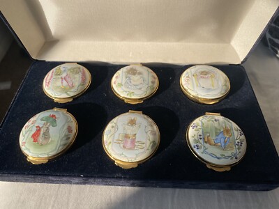 Crummles for Royal Doulton, Beatrix Potter, Set of 6 Trinket Boxes | eBay