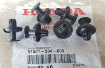 6X GENUINE HONDA FENDER LINER CLIP 91501-S04-003 | eBay