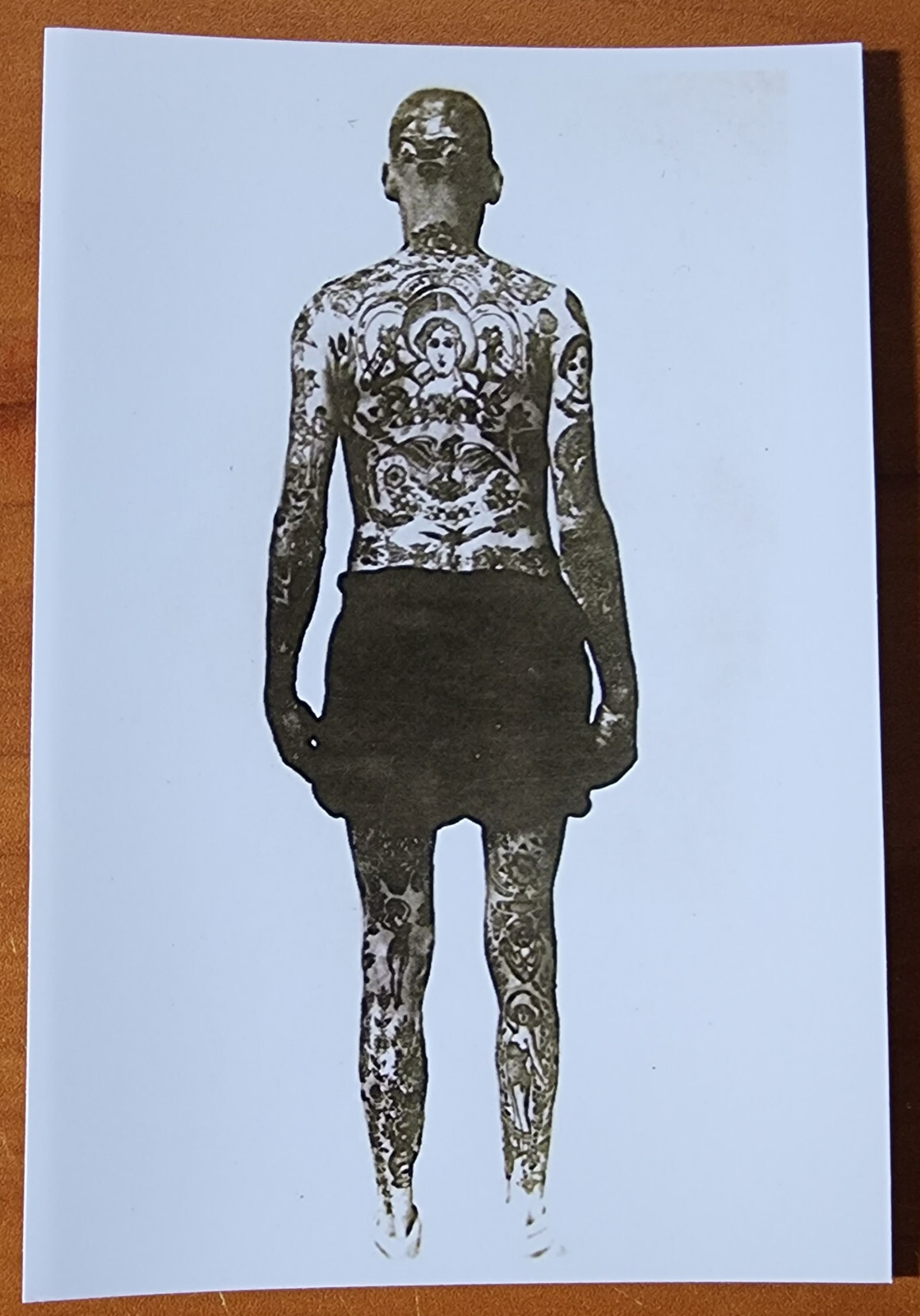 Bernard Kobel Traditional Tattoo Photo B&W Vintage Tattooed Man Back ...