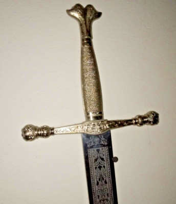 Carlos V historical display 41" Steel Sword Quality Detail Forge Finish ...