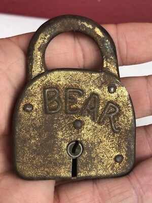 Antique Bear Padlock Made In USA | eBay