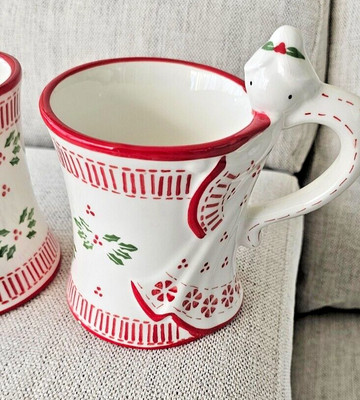 Set Of Two Temptations Peppermint Angel By Tara 12oz Coffee Cups/Mugs ...
