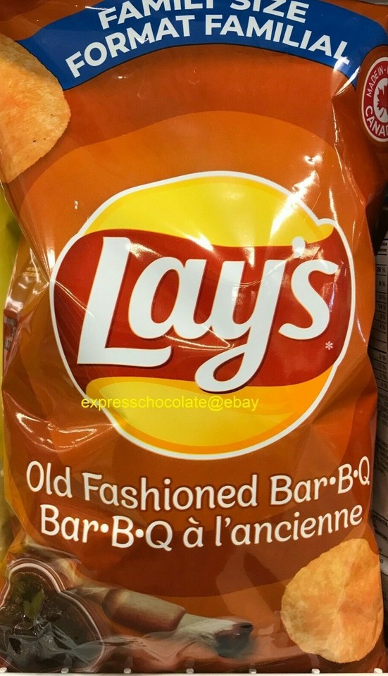 LAYS OLD FASHIONED BAR-B-Q BBQ POTATO CHIPS LARGE BAG 2x235g FRESH ...