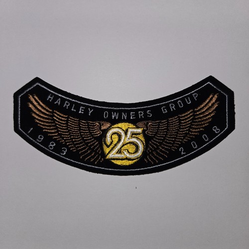 Harley Davidson 25th Anniversary HOG 1983-2008 Wing Patch Gold Vintage ...