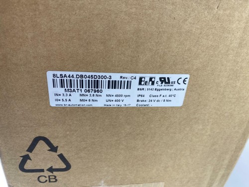 B&R Synchron-Motor 8LSA44.DB045D300-3 Revision C4 Motor Servomotor ...