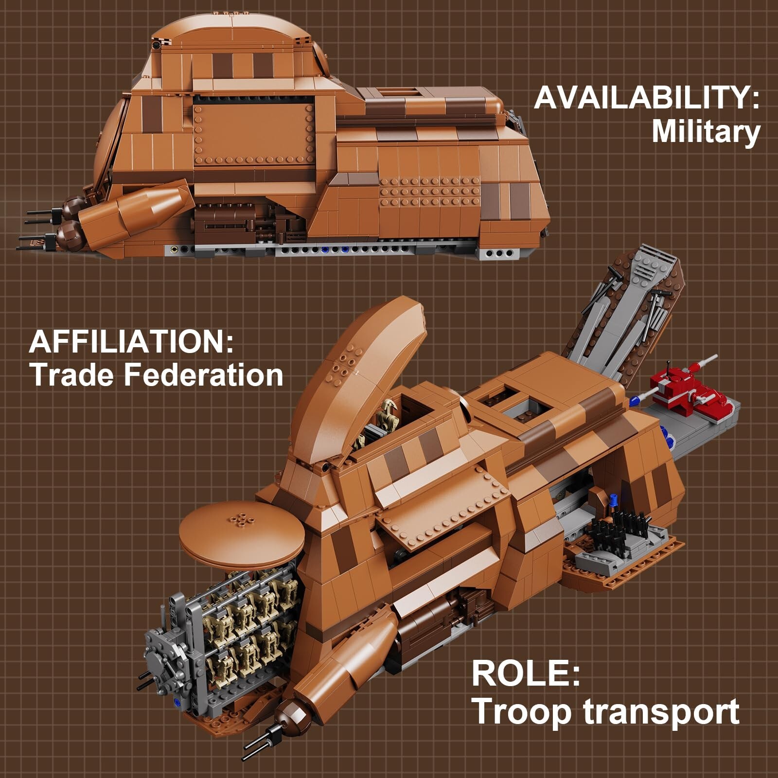 Battle Trade Federation Droid Ship Multi Troop Transport Building Kit ...