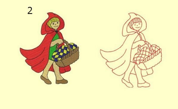 Nursery Rhymes Machine Embroidery Redwork-20 Designs-CD-Floppy- or USB ...