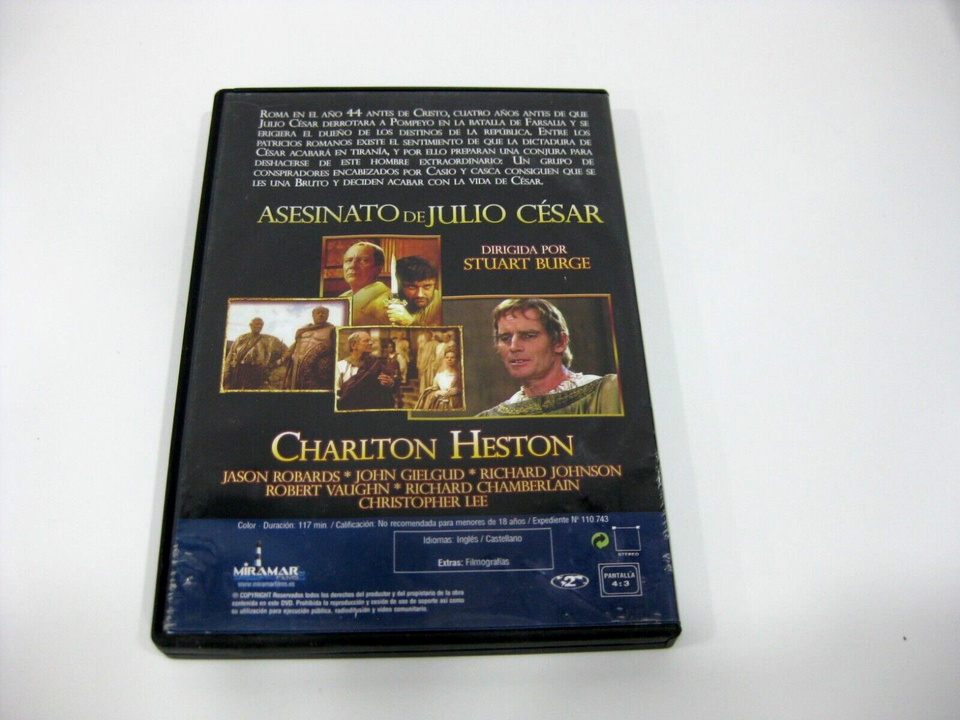 Murder Of Julius Caesar DVD Charlton Heston Jason Robards ( Box 105 ...