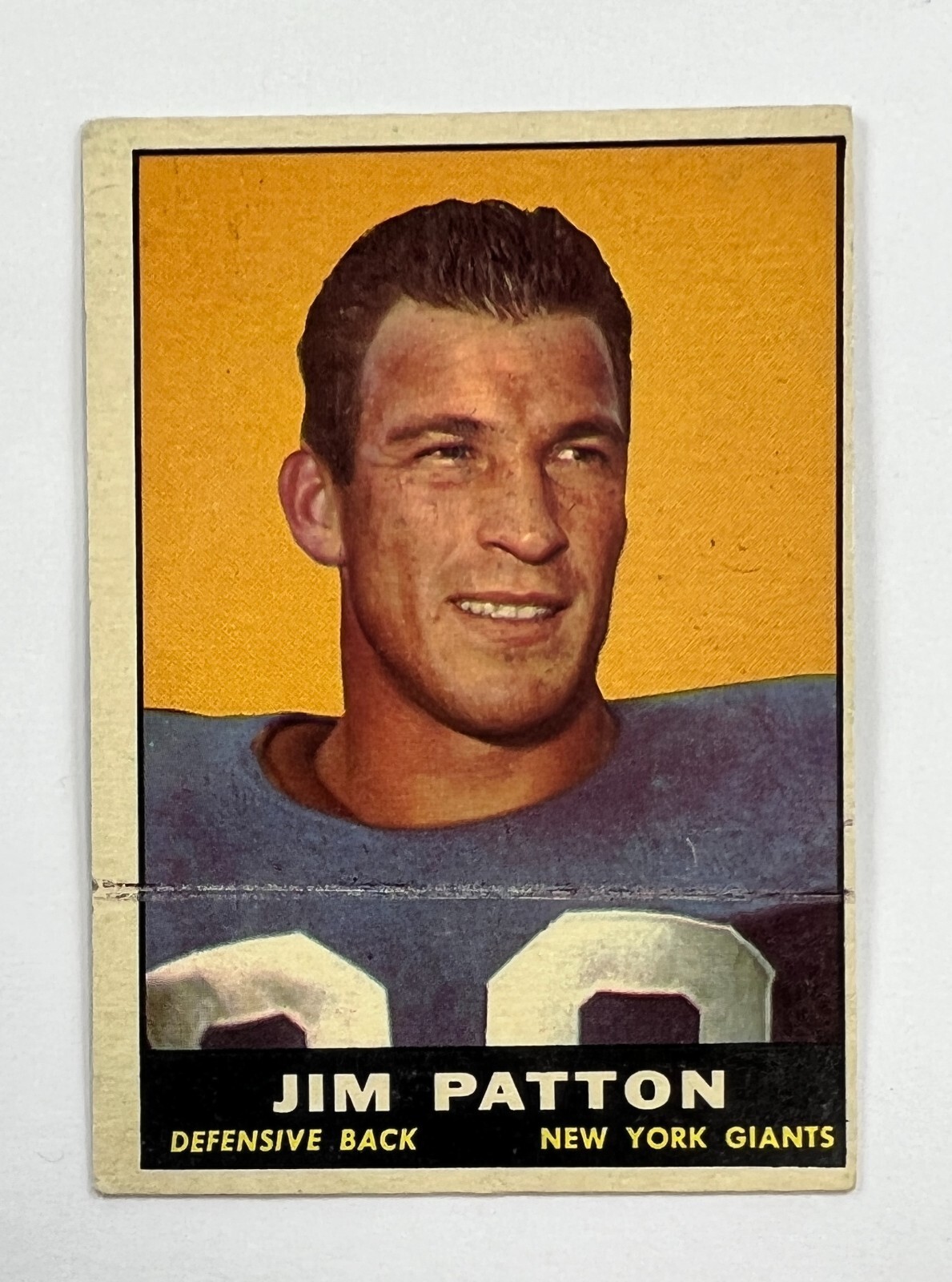 1961 Topps Football #92 Jim Patton (Giants) 122E-02 | eBay