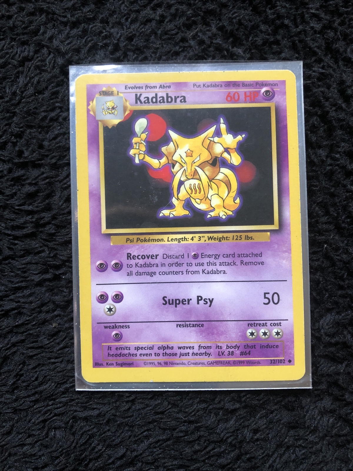 Kadabra Pokemon Card 1995 32/102 Great Condition Base Set | eBay