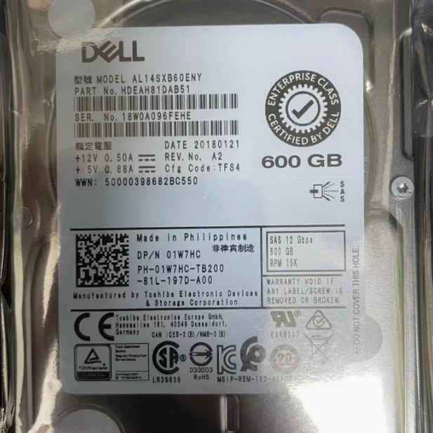 DELL AL14SXB60ENY 1W7HC 01W7HC 600GB SAS 15K 2.5"Hard Drive | eBay