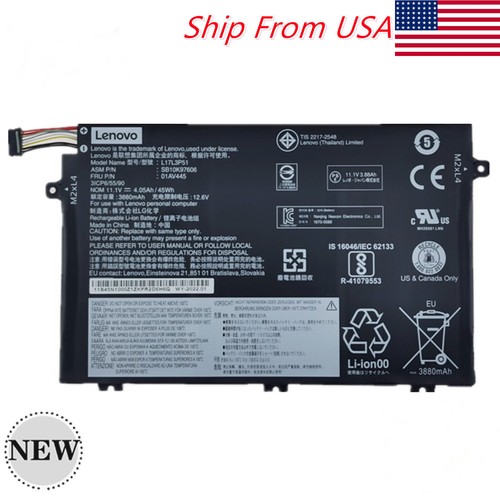 NEW OEM L17L3P51 01AV445 battery For Lenovo ThinkPad E480 E490 E590 ...