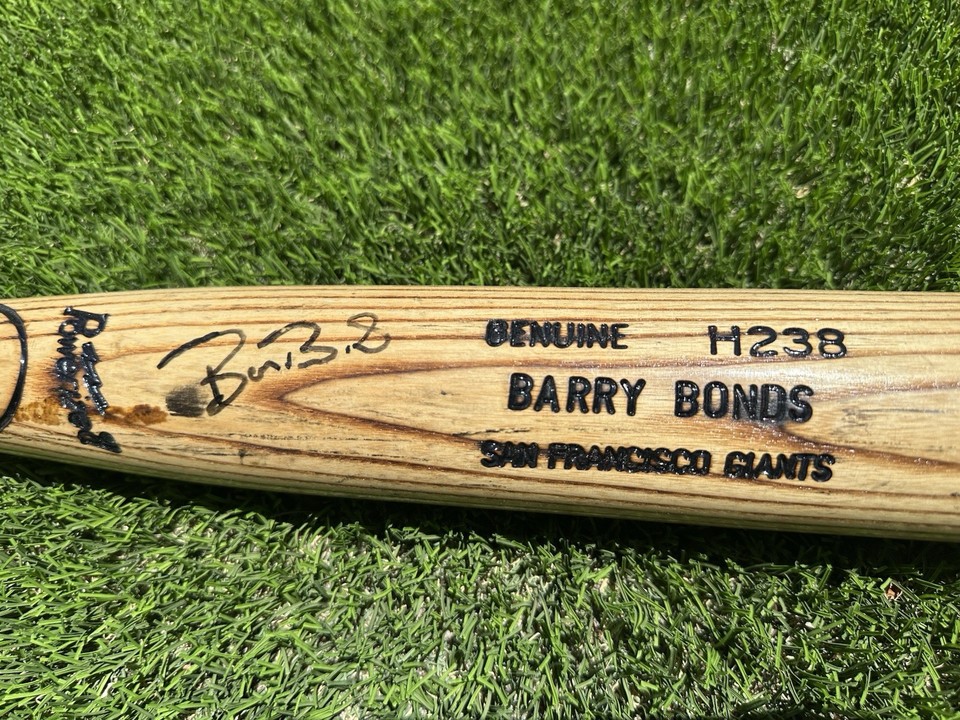 San Francisco Giants Barry Bonds Signed Game Used UNCRACKED Bat 1993 ...