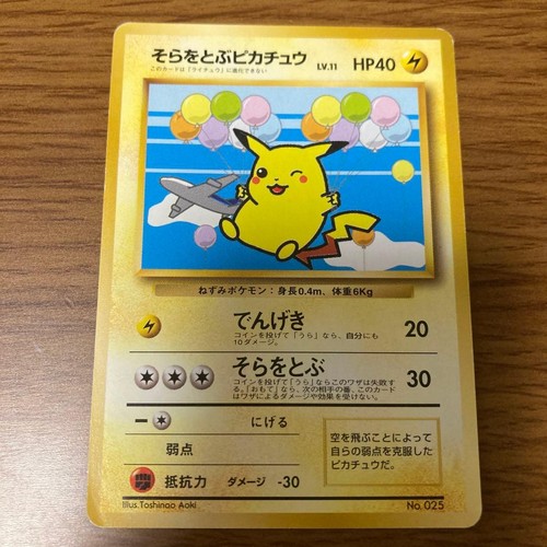 Pikachu Flying in the Sky ANA Get with a jet W chance campaign Old Back ...