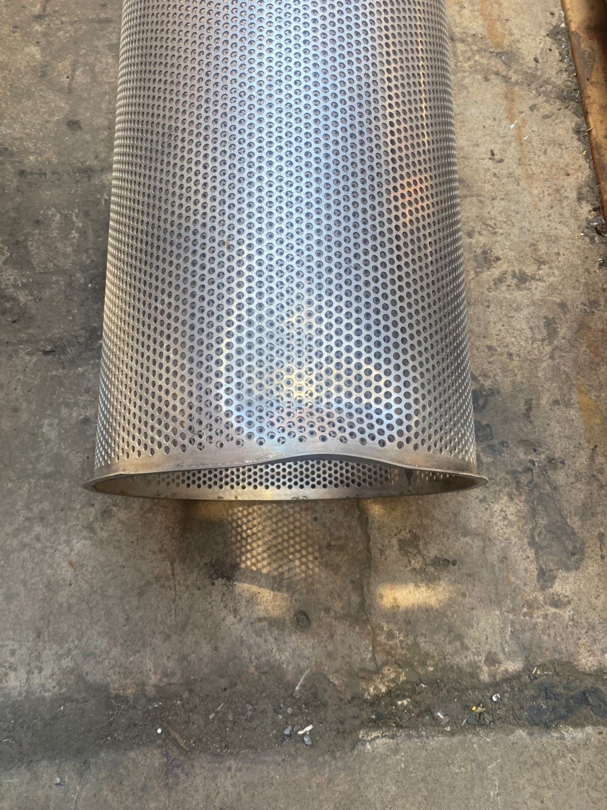 Stainless perforated strainer screen filter in line pipe sieve 300mm ID ...