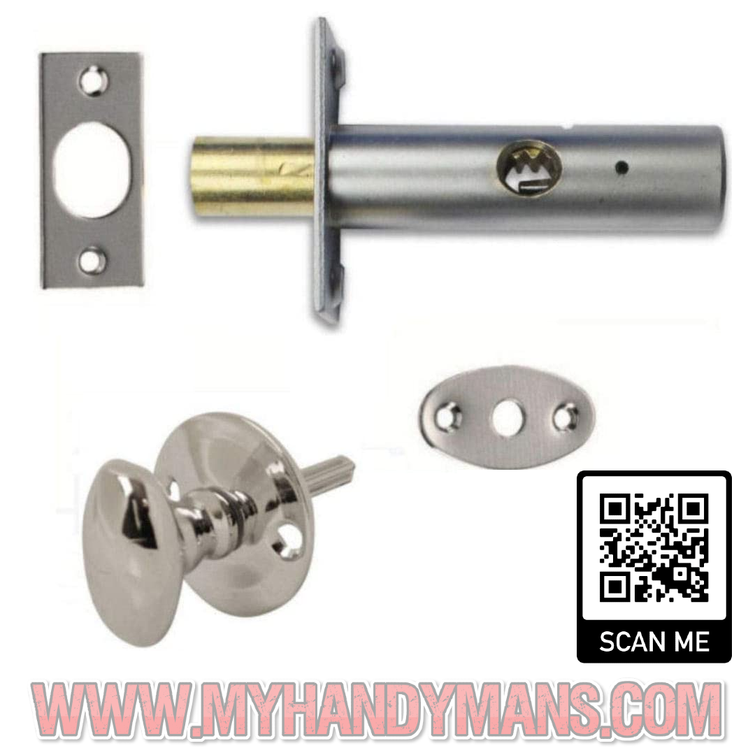 Brass or Chrome Oval Thumb Turn with Security Rack Bolt /Star Door Lock ...