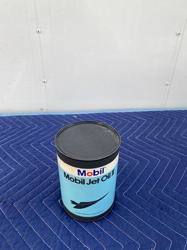 NOS Mobil Jet Oil II Aviation Turbine Engine Oil Full Can Vintage ...