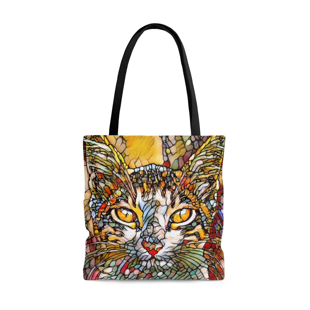 Tote Bag All over Print Multicolor Cat 697 Digital art mosaic by L ...