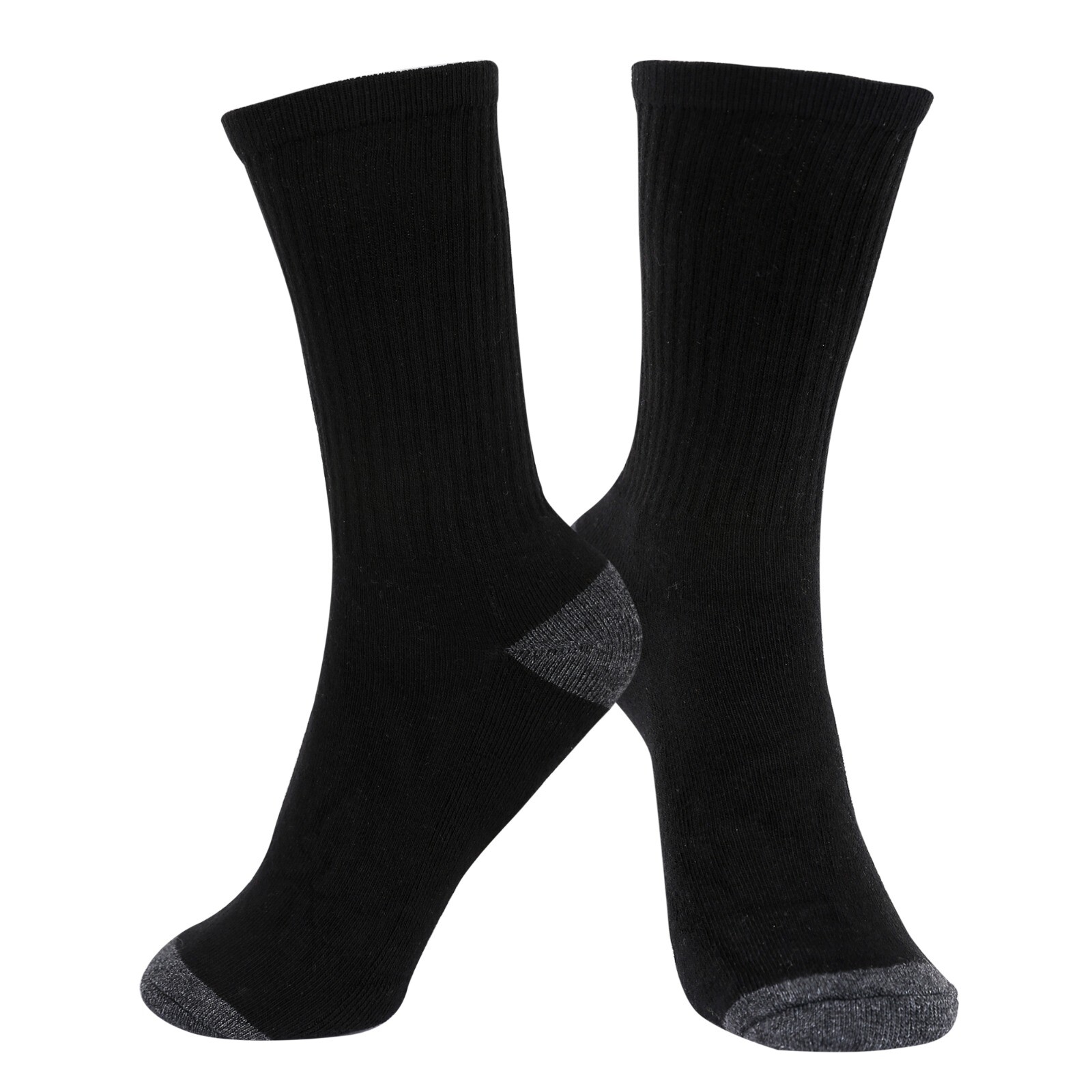 3-24 pack of Girls Boys Kids cushioned Heel &Toe Black Cotton Rich ...