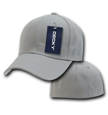 Decky 402 Plain Fitted Round Bill Caps Gray in Color | eBay