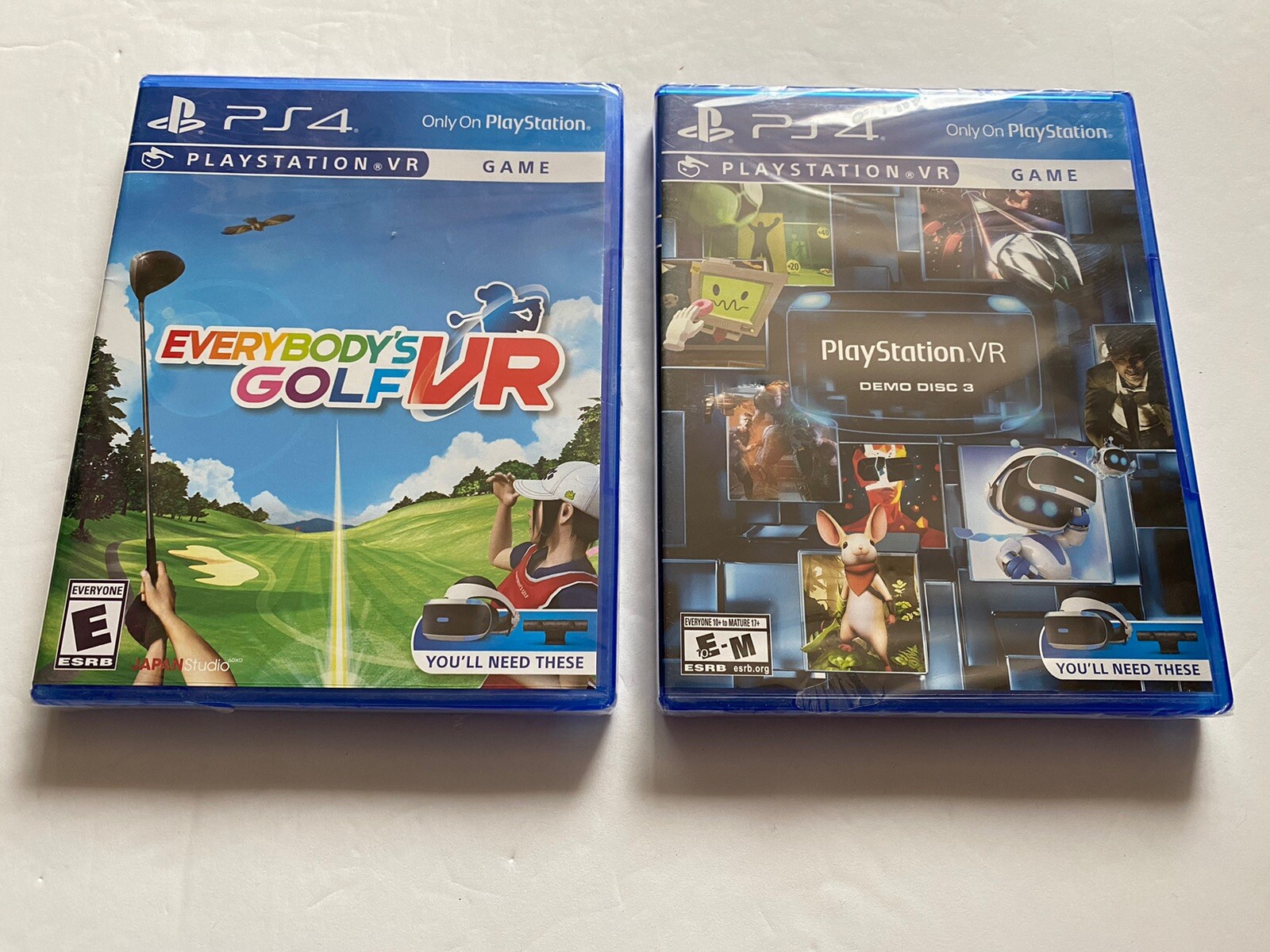 New PS4 PlayStation 4 VR Game Lot Of 2 Everybody’s Golf & Demo Disk 3 ...