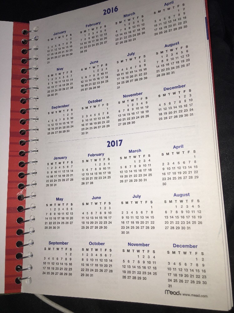 mead student planner trapper keeper 8 5/16 In / 5 1/2 In-Brand New ...