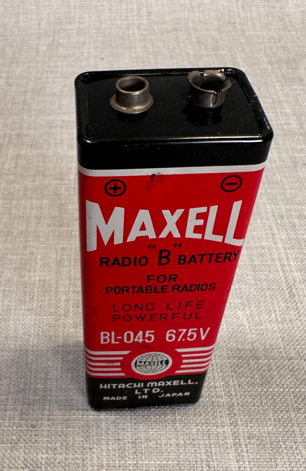 Vintage Maxell Radio B Battery BL-045 67.5V - Very Good Condition ...