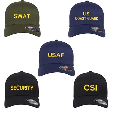 USAF, SHERIFF, CSI, SWAT AND MORE Embroidered Flexfit Hat | eBay