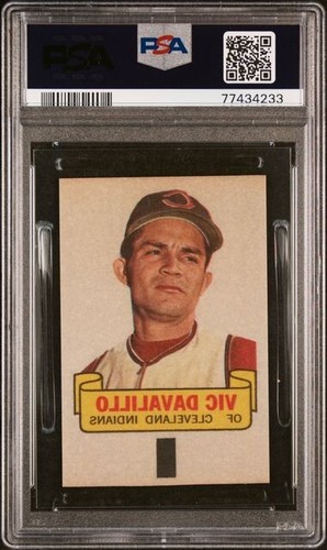 PSA 6 VIC DAVALILLO 1966 TOPPS RUB-OFFS GRADED EX-MT TATTOO TRANSFER X ...