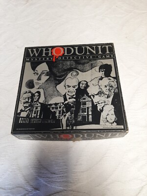 Vintage Whodunit Board Game Complete Mystery Detective 1985 Selchow And ...