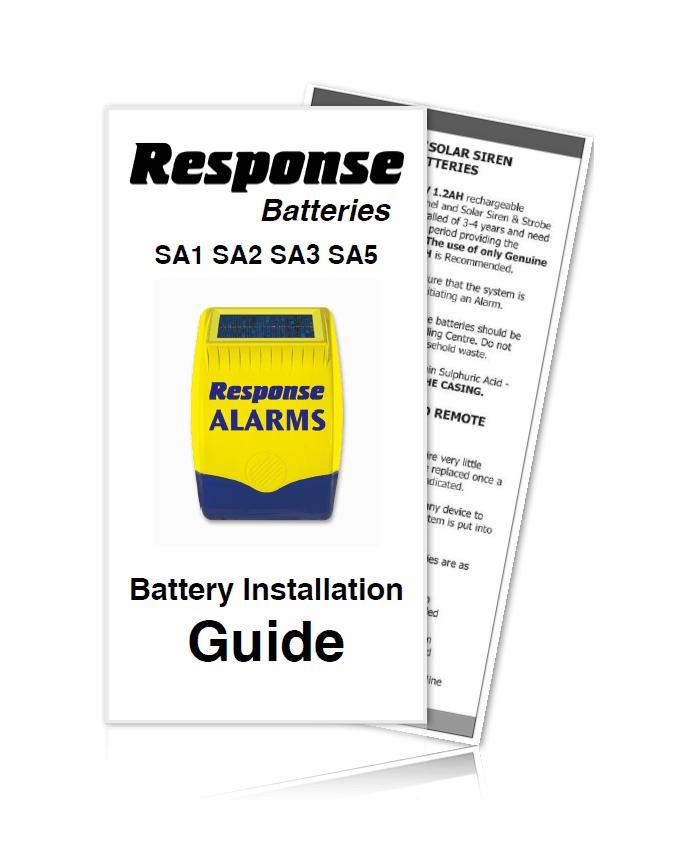 Response Alarm Genuine HW10 6v 1.2Ah SA3 Panel Response Battery KIT ...