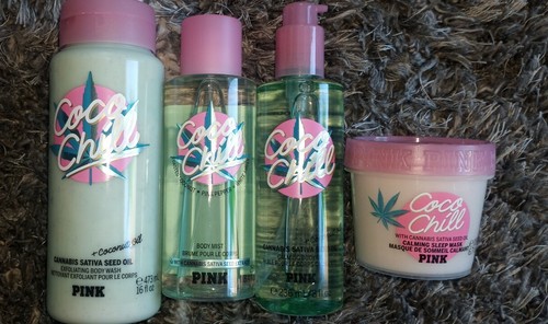 VS pink 4 pc coco chill beauty set- New wash, oil, mask & mist | eBay