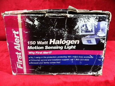 FIRST ALERT 150 WATT HALOGEN MOTION SENSING LIGHT Model PIR150-NEW ...