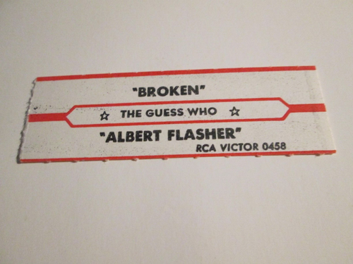 The Guess Who - Albert Flasher Orig Jukebox Strip | eBay