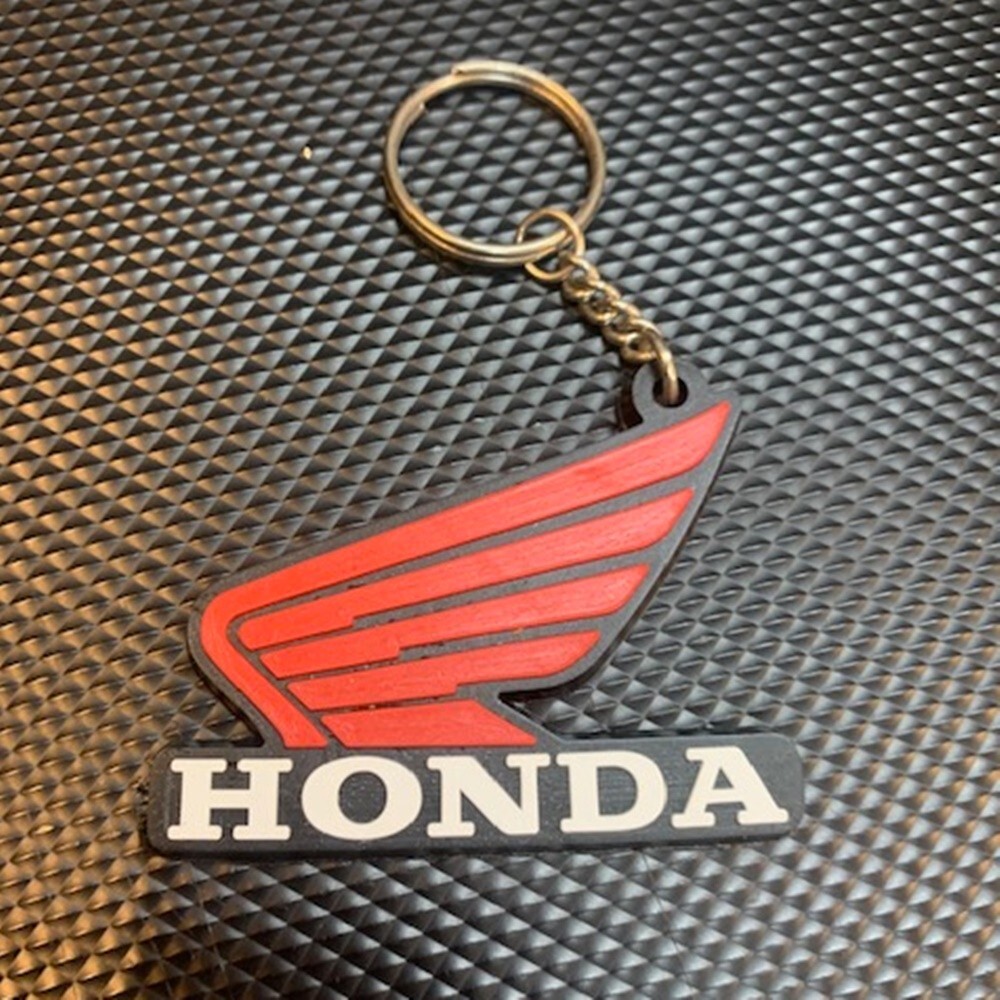 Honda Key Chain Wing Ring Rubber Motorcycle Collectable Vintage Gift ...