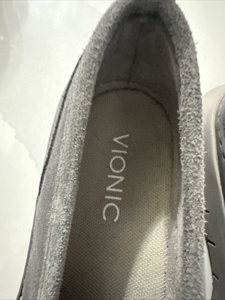Women's Vionic Slip On Gray Suede Shoe Size 6.5 New | eBay