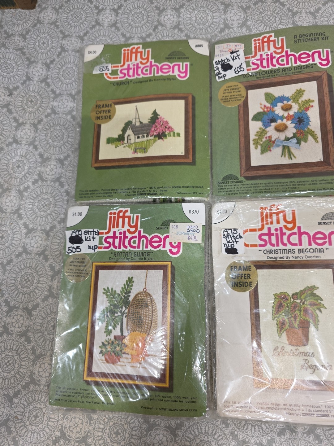 Vintage 70s Jiffy Stitchery 712, 370, 332, 211, 805, 424, Lot Of 6 | eBay