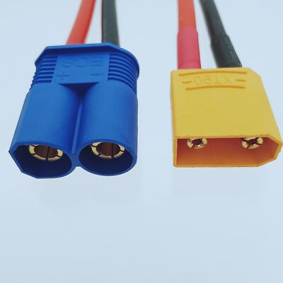 EC8 Male to XT90 Male cable 10AWG 5CM Charger Adapter RC Toy FPV | eBay