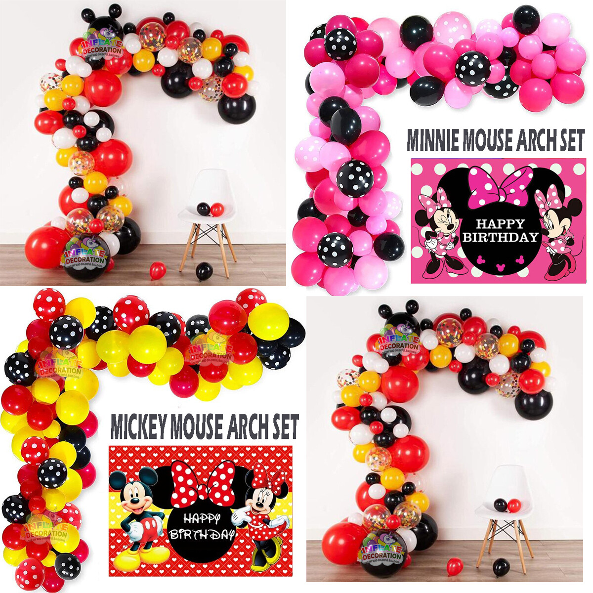 Minnie Mouse Balloon Sculptures Disney Minnie Mouse Arch Garland Kits