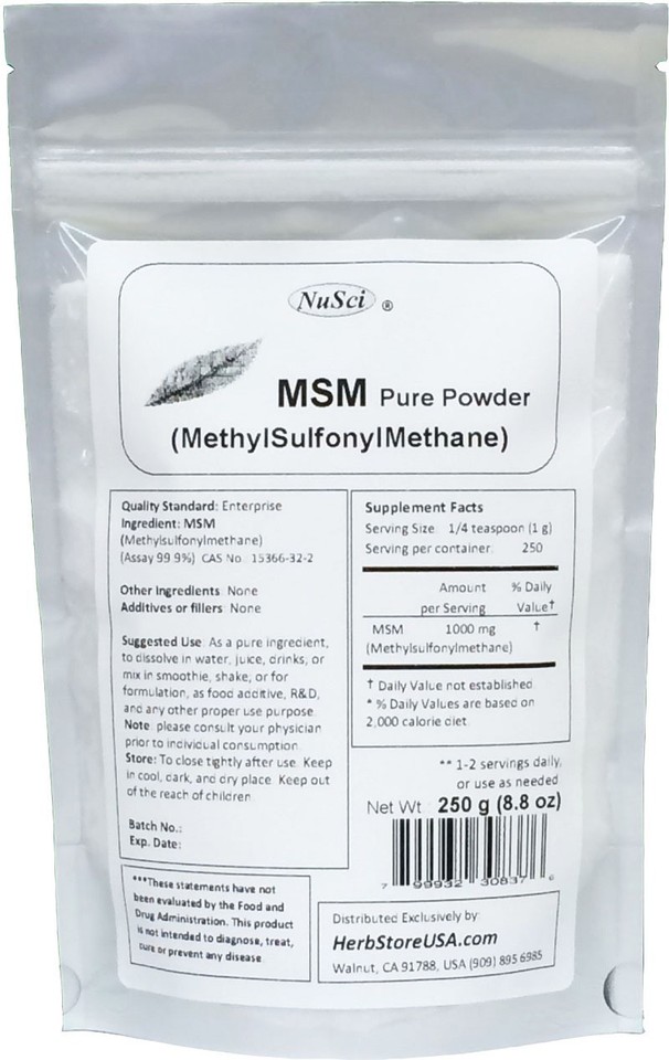 Fast Shipping 100% pure MSM Powder 1Kg (2.2LB) Joint Arthritis Pain ...