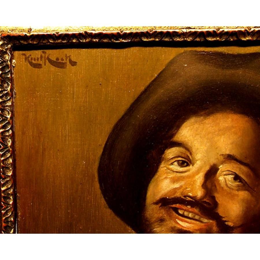 Portrait Midget Dwarf with Smoking Pipe Oil Painting | eBay